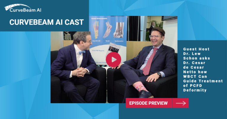 CurveBeam AI - bilateral, weight bearing 3D views of the foot, ankle, and hip