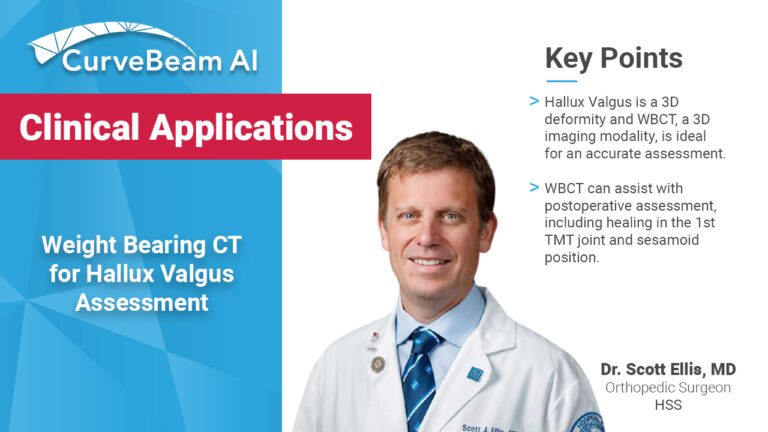 CurveBeam AI - bilateral, weight bearing 3D views of the foot, ankle, and hip