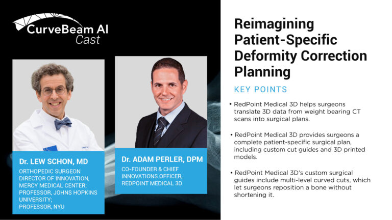 CurveBeam AI - bilateral, weight bearing 3D views of the foot, ankle, and hip